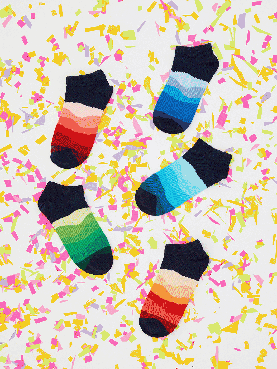 Renk Bloklu Erkek Çocuk Patik Çorap 5'li