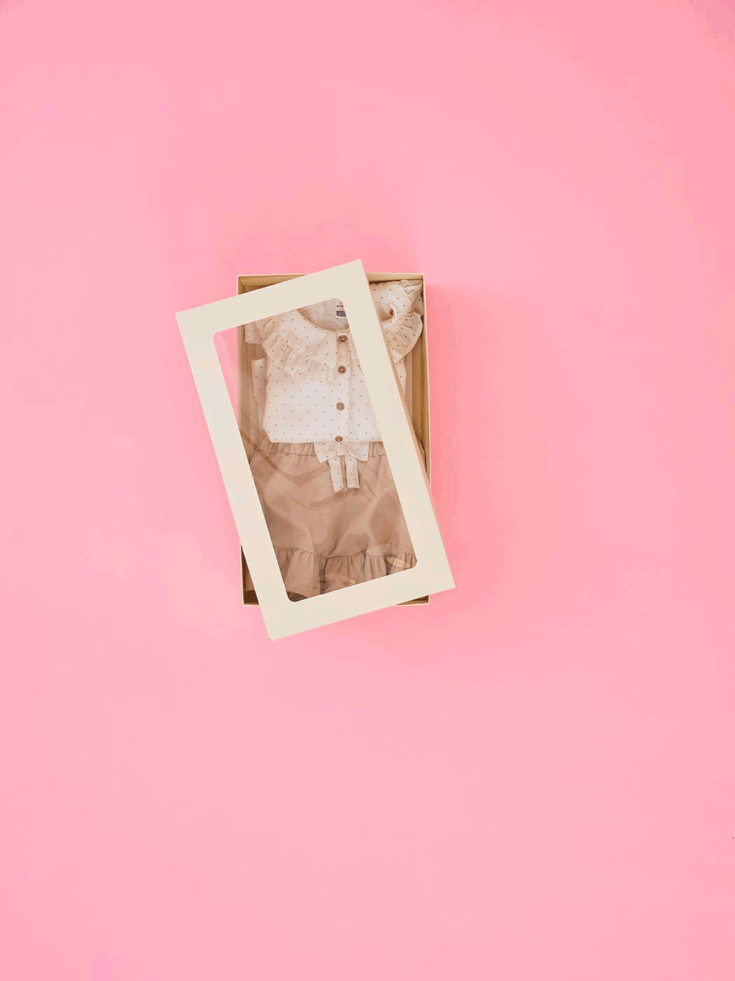 Bisiklet Yaka Uzun Kollu Kız Bebek Kutulu 4'lü Takım