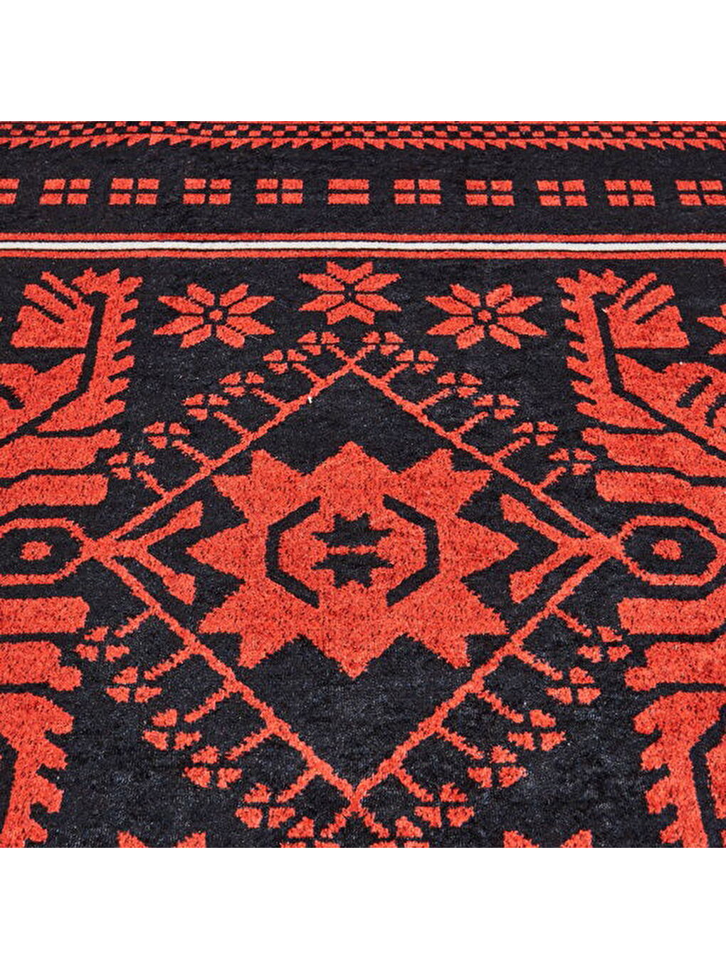 Evidea Soft Ruby Afgan Desenli Halı - Kırmızı - 120x180 cm - S000476237-20045 | LCW