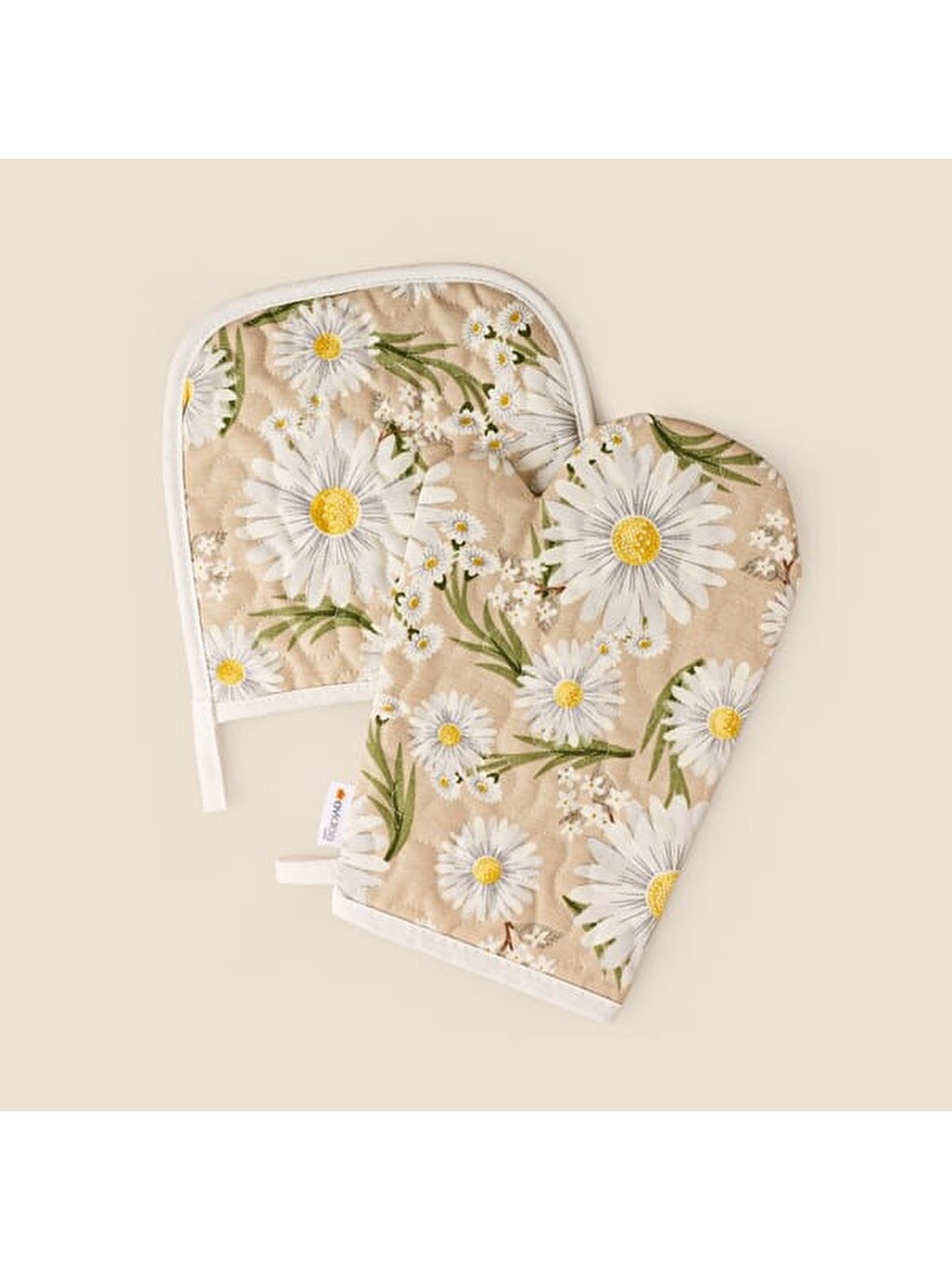 Evidea Soft Papatya Fırın Eldiveni ve Tutaç Set - Bej - 17x28 cm ...