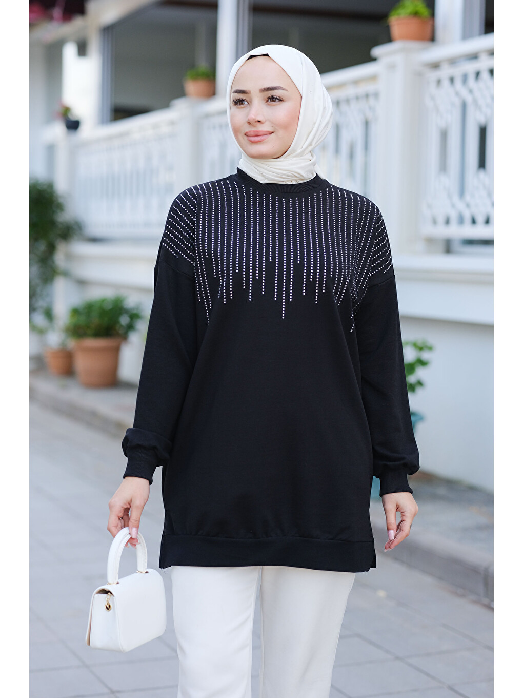 Locco Moda Taş Aksesuarlı Tunik Siyah - S000305326-19351 | LCW