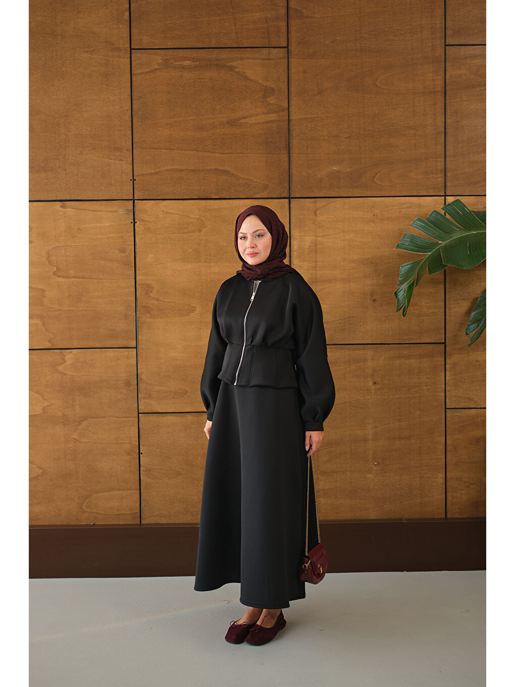 Locco Moda Kadın Fermuarlı Etekli Takım Siyah - S000474835-19351 | LCW