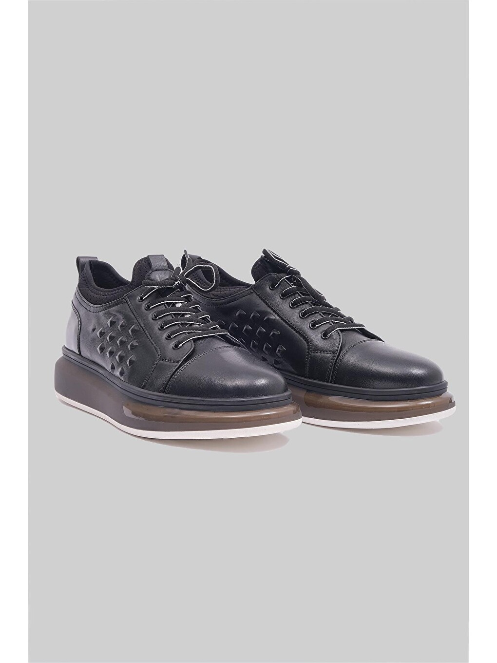 ÖSY Serdar Yeşil Siyah Caesarea Hakiki Deri Sneaker Ayakkabı Erkek ...