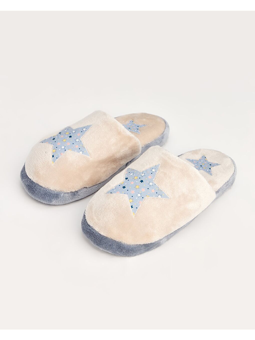 Chirpy Gri Kadın Yıldız Baskılı Ev Terliği - DOVY - S000244950-22875 | LCW