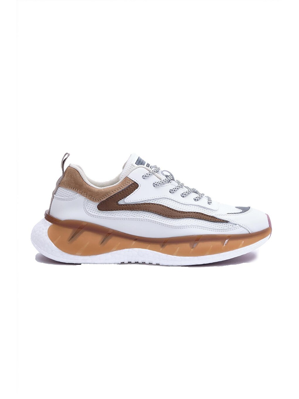 ÖSY Serdar Yeşil Beyaz Bıngbang Erkek Haki Deri Bağcıklı Sneaker ...