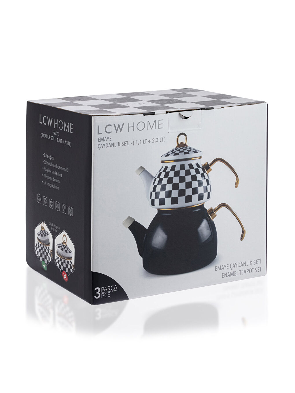 Lcw Home Емайлиран Комплект Чайници 1.1 L + 2.3 L -S2LA58Z8-LQJ - LC ...