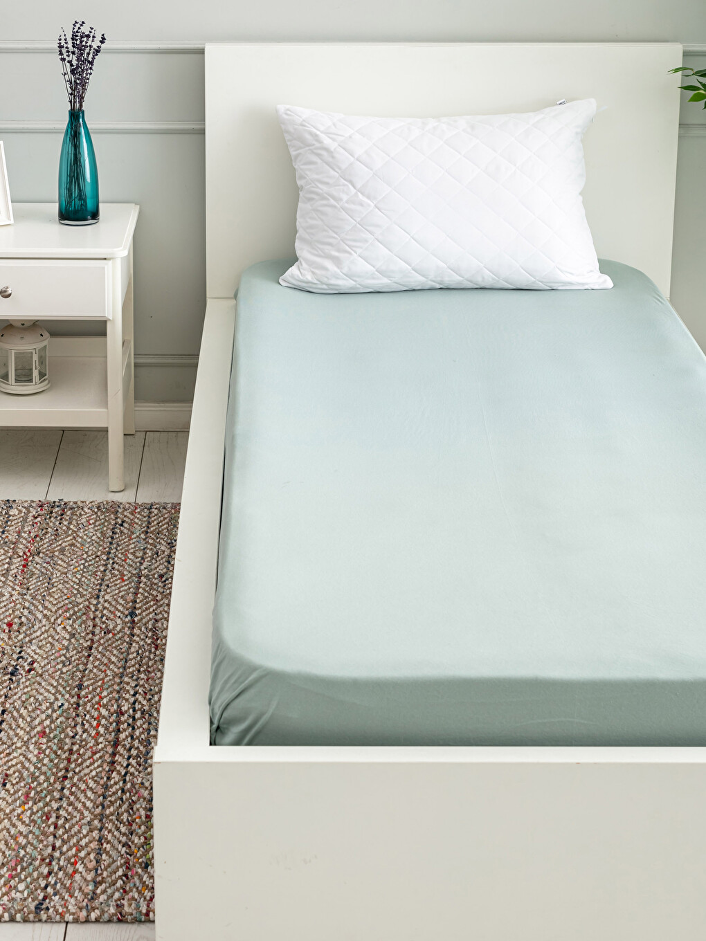 LCW HOME Single Bed Fitted Sheet - 0WBQ15Z8-FLL | LC Waikiki