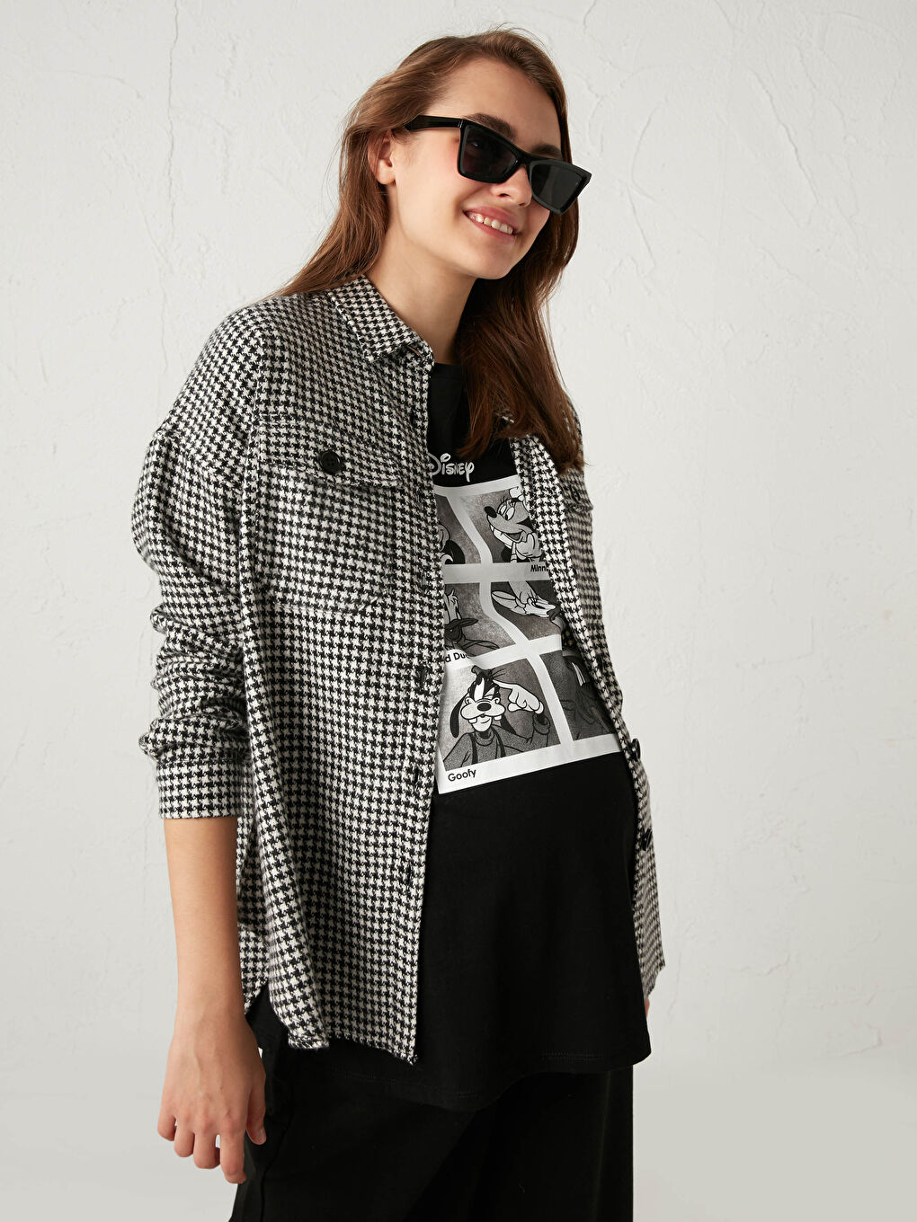 LCWAIKIKI Maternity Košulja za trudnice sa dezenom guščje stope ...