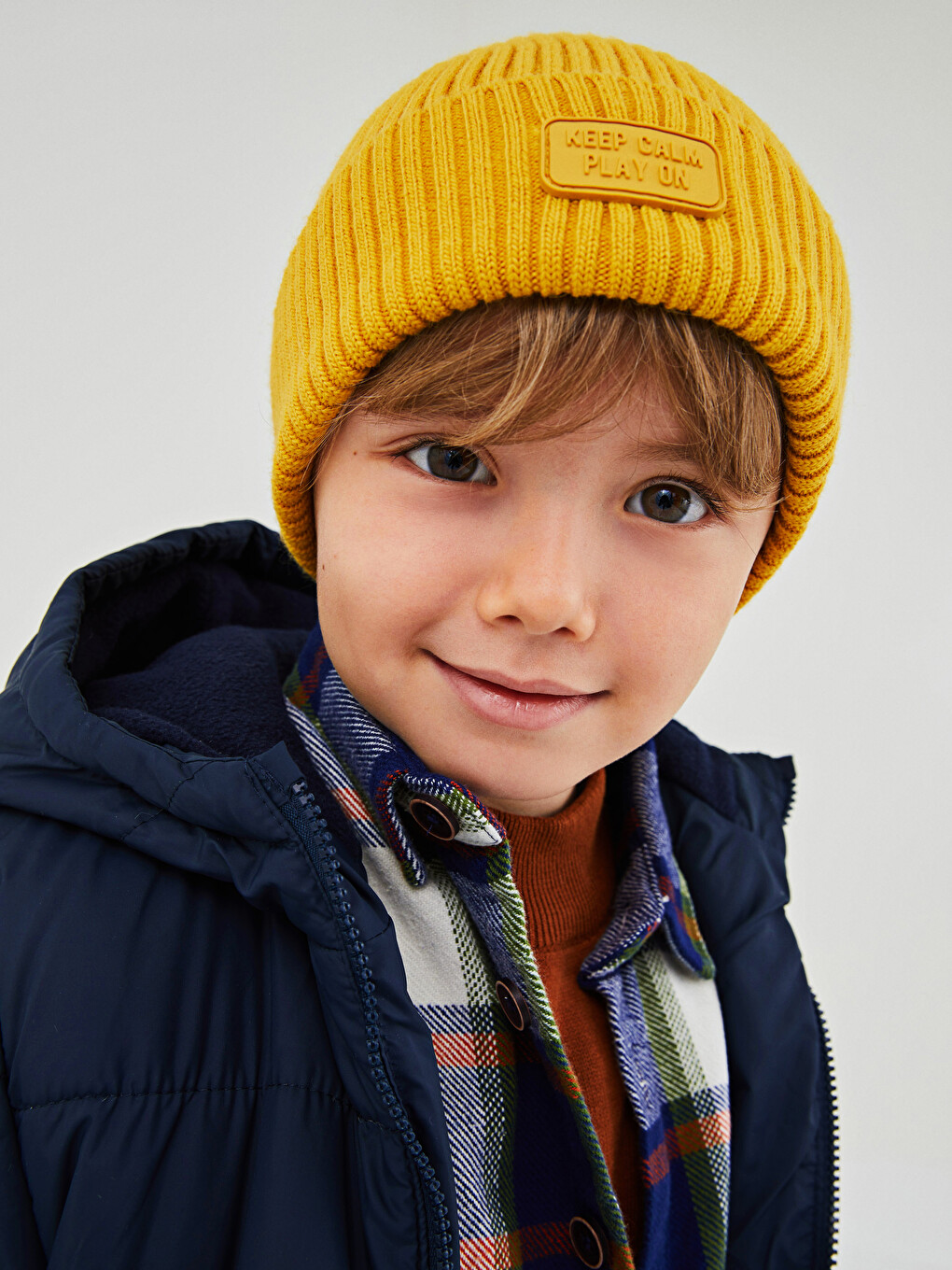 LCW ACCESSORIES Folded Boy's Tricot Beanie - W12736Z4-DAE - LC Waikiki