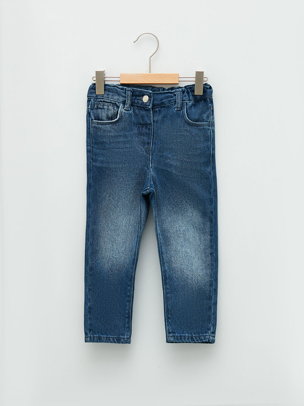 LCW baby Mom Fit Elastic Waist Basic Cotton Baby Girl Jean Trousers ...