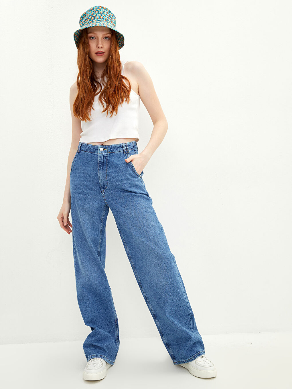 LCW Jeans Джинси Rodeo з високою талією, широкими штанинами та деталями ...