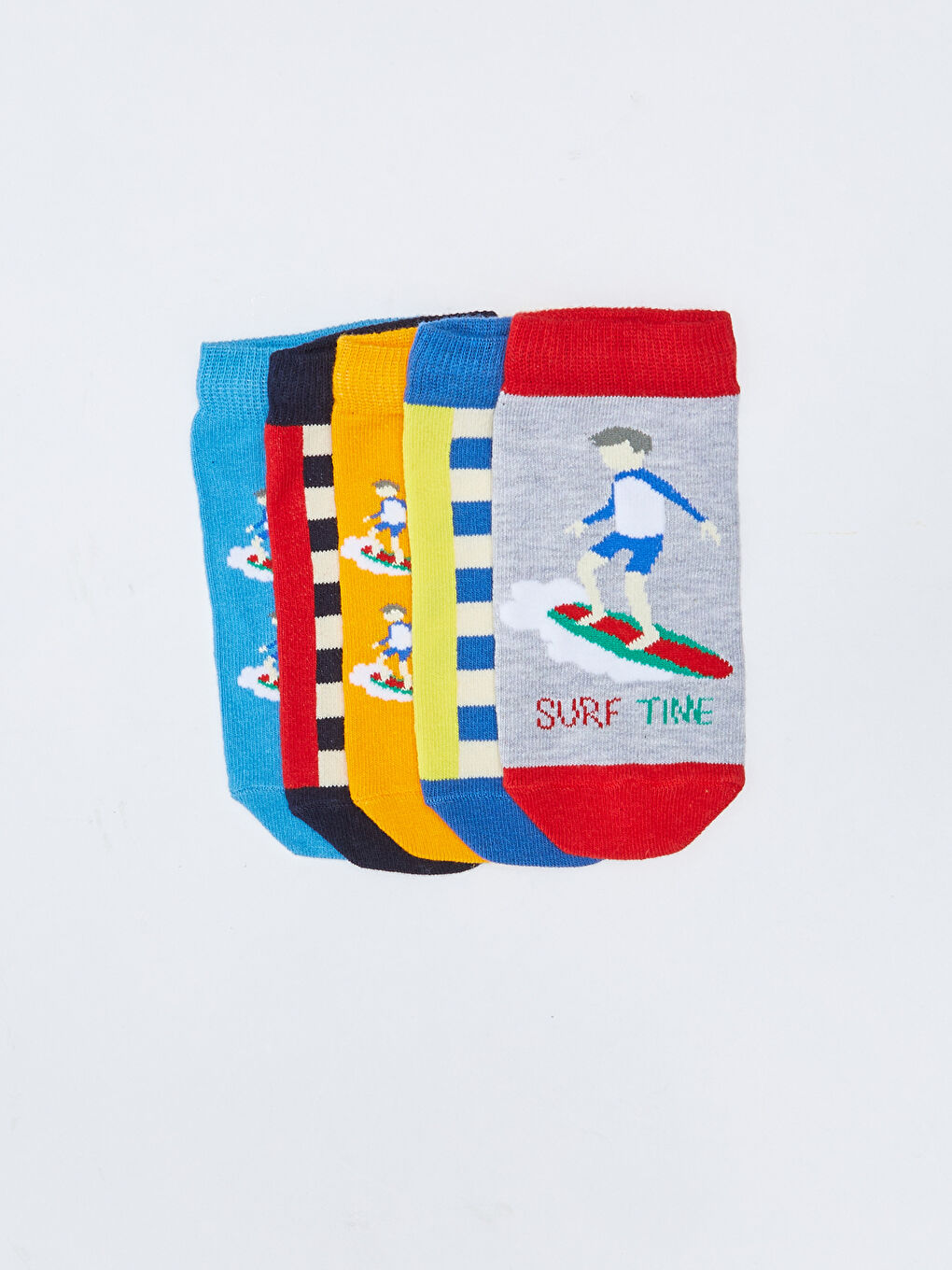 LCW Kids Patterned Boys Trainer Socks 5 Pack - S2G832Z4-K00 - LC Waikiki