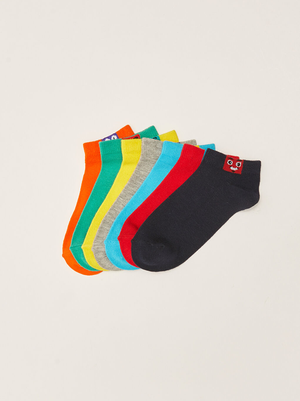 LCW Kids Patterned Boys' Trainer Socks 7 Pack -S2GL82Z4-K00 - LC Waikiki