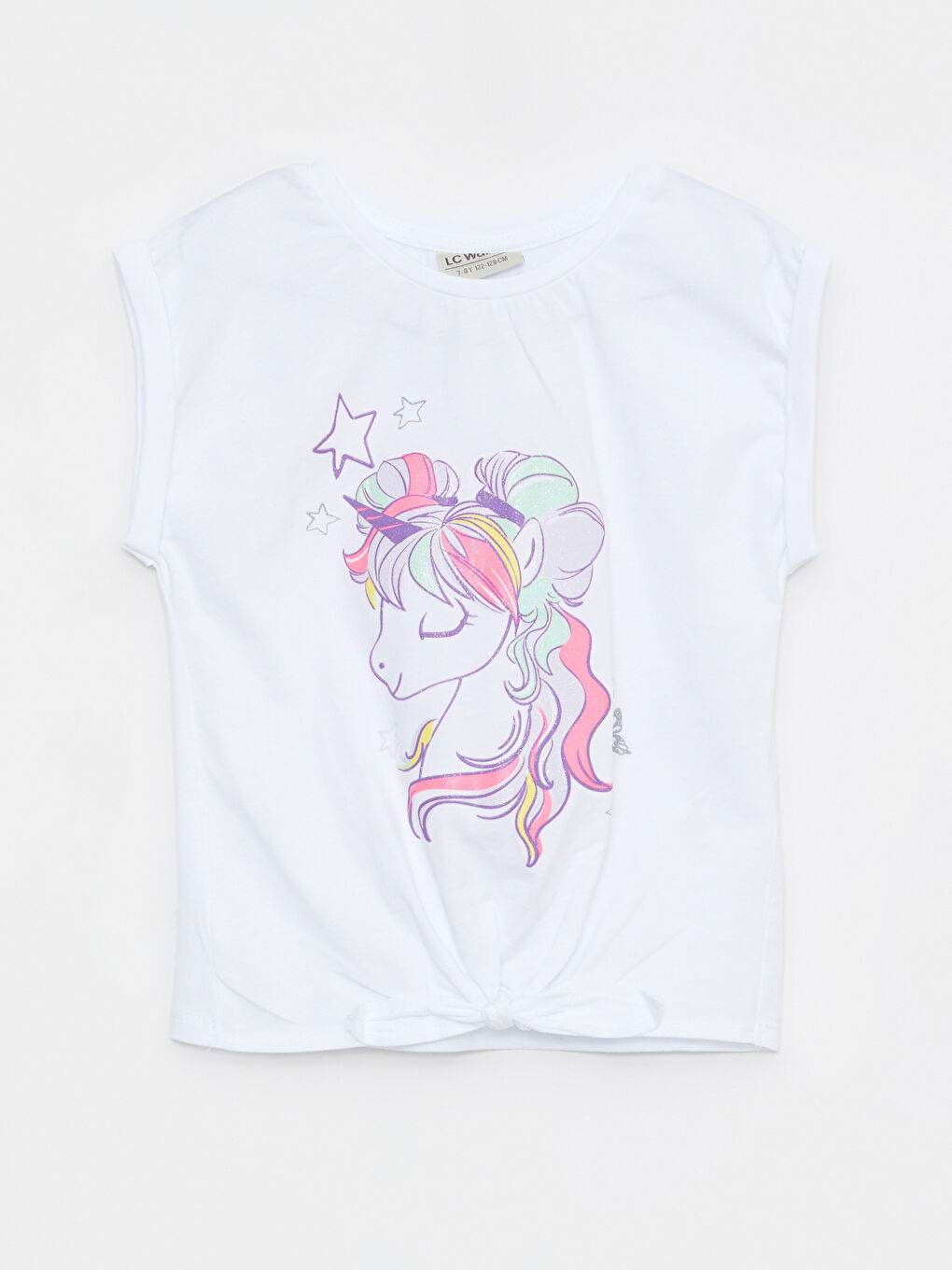 LCW Kids Crew Neck Printed Cotton Girl Athlete - S2L325Z4-R9K - LC Waikiki