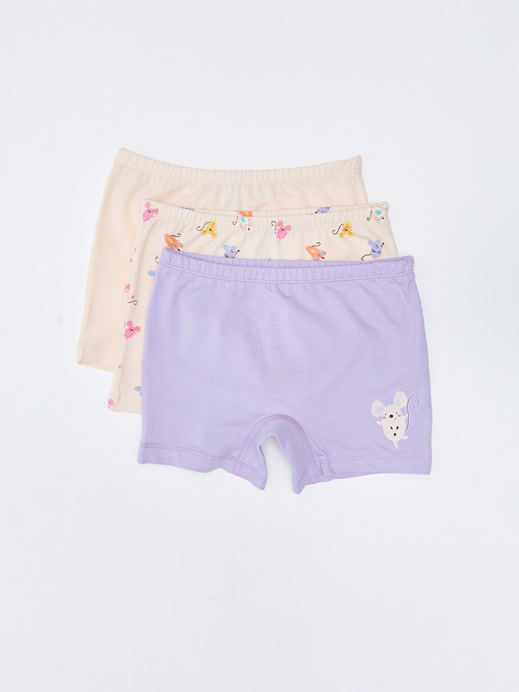 LCW Kids Boxeri din Bumbac Imprimat pentru Fete, Pachet de 3 -W28041Z4 ...