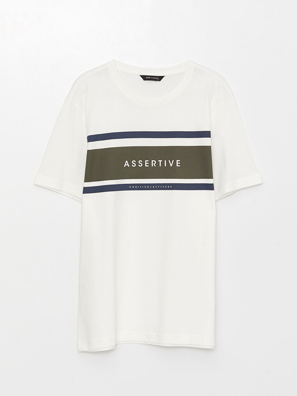 XSIDE Crew Neck Short Sleeve Printed Combed Cotton Men's T-shirt -S39523Z8-R5B - LC Waikiki