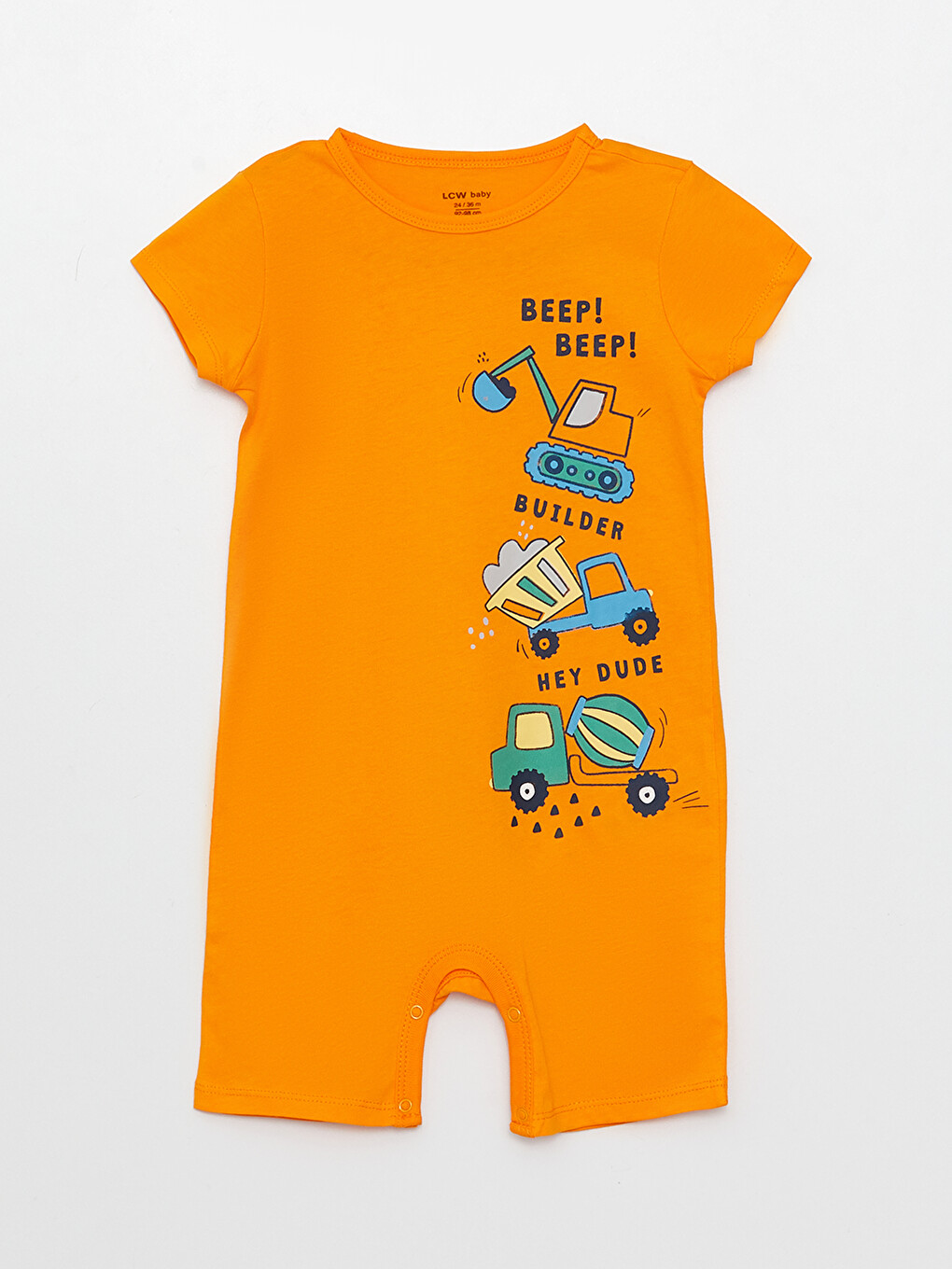 LCW baby Crew Neck Short Sleeve Printed Baby Boy Rompers 2 Pack ...