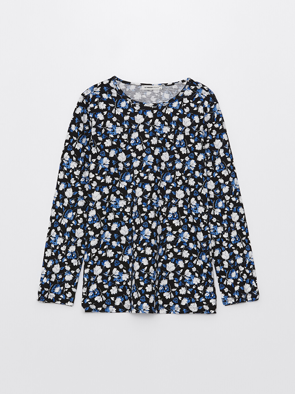 LCW Grace Tricou cu Mânecă Lungă și Model, Guler Rotund, pentru Femei ...