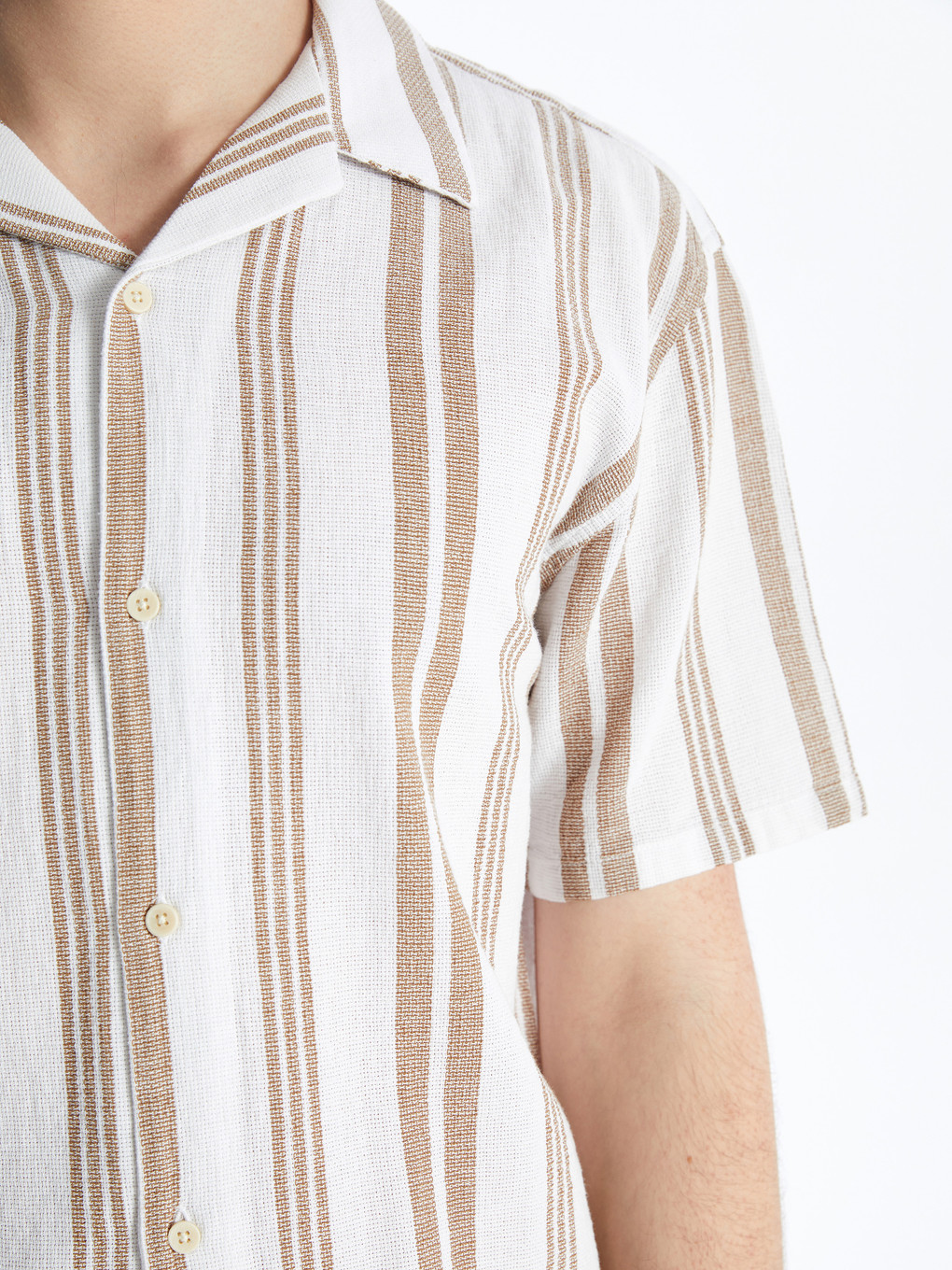 XSIDE Regular Fit Short Sleeve Striped Men's Shirt -S4DR90Z8-LEA - LC ...