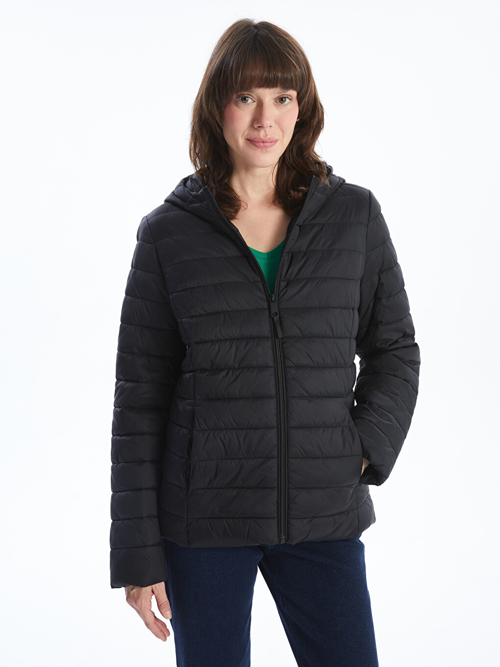 LCWAIKIKI Classic Hooded Women's Puffer Coat - W40774Z8-CVL - LC Waikiki