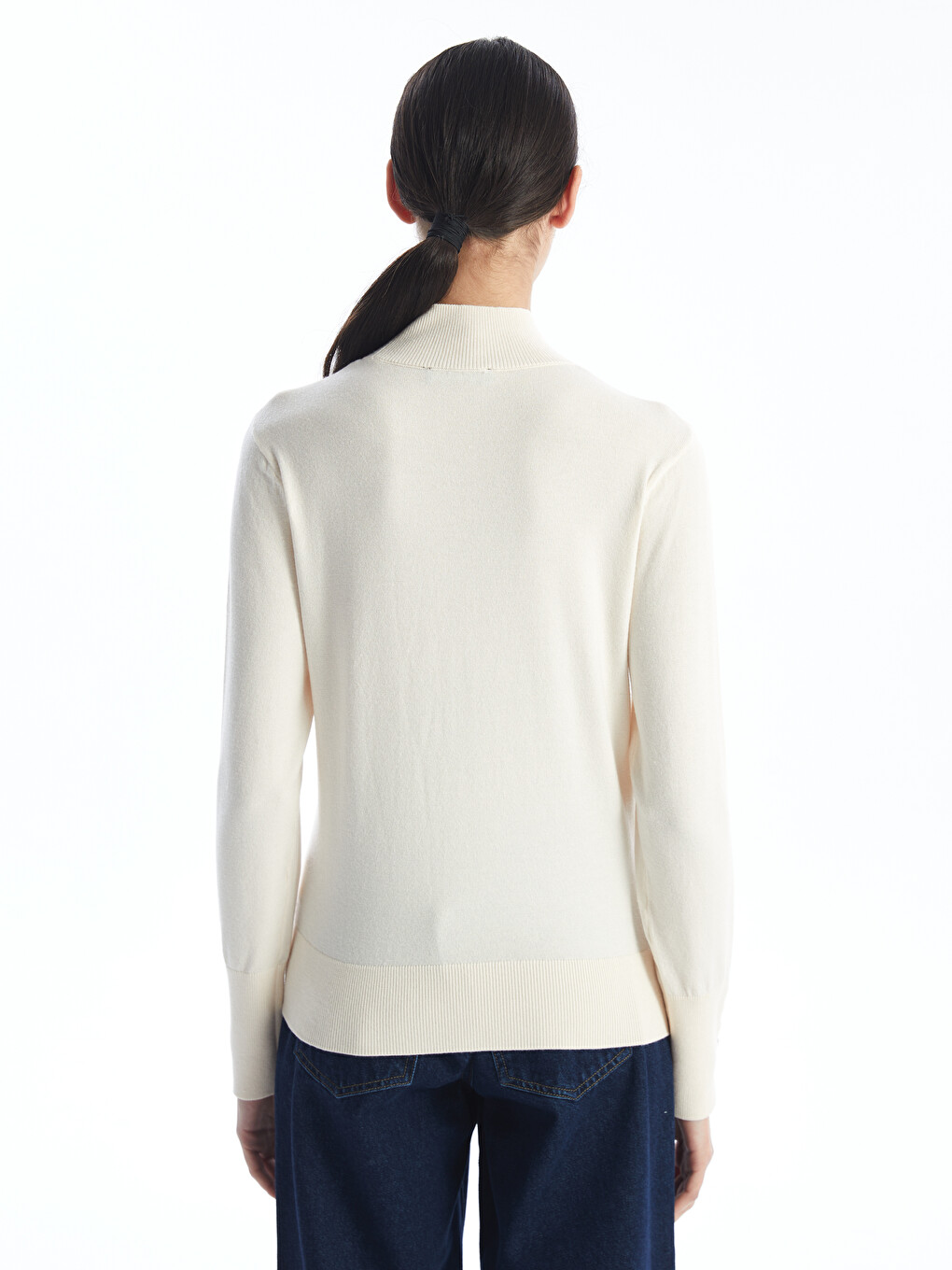 LCW Modest Funnel Neck Women's Knit Sweater - W42050Z8-V7F - LC Waikiki
