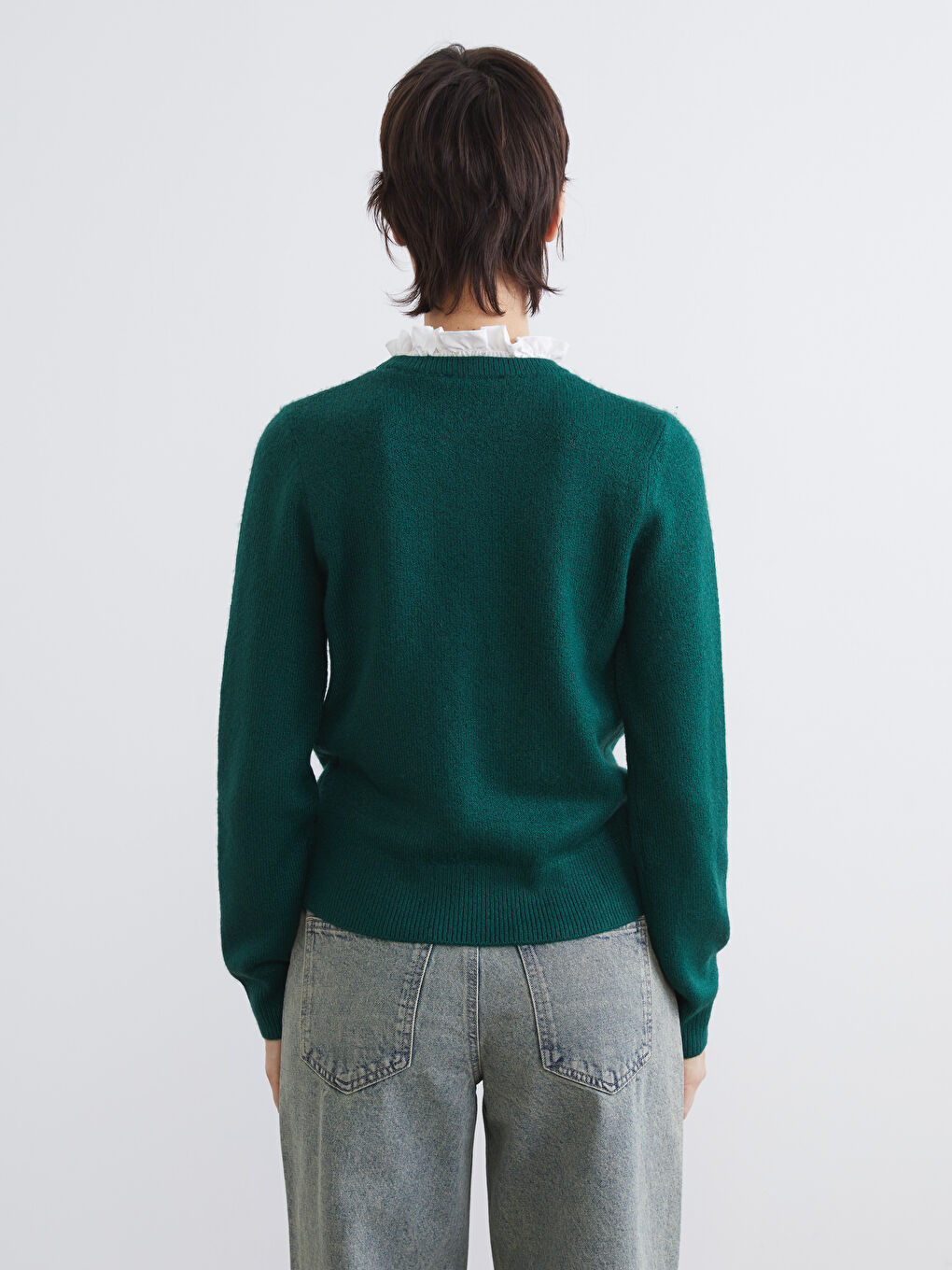 LCW Vision Pull-over en Tricot à Col Cheminée à Volants pour Femmes ...