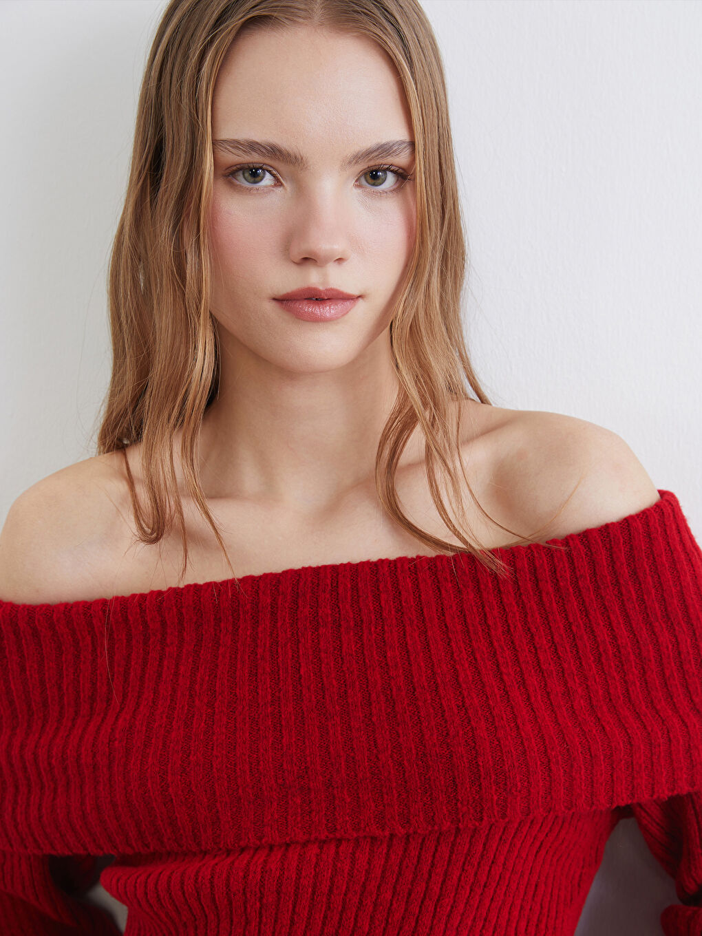 XSIDE Woman RED Sweater - W5I458Z8-VW8 - LC Waikiki