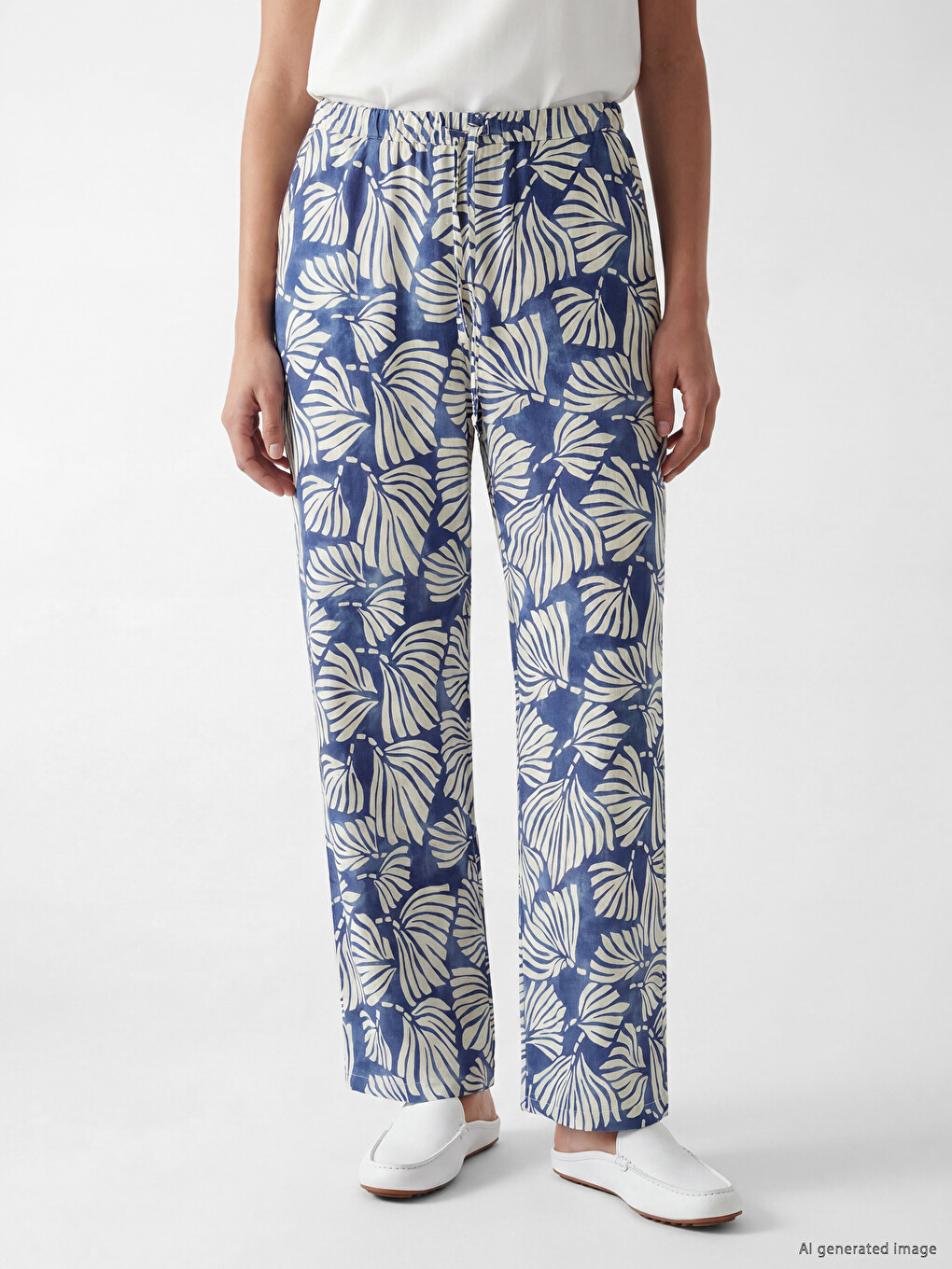 LCW Vision Elastic Waist Patterned Women's Trousers - S6U495Z8-LQQ - LC ...