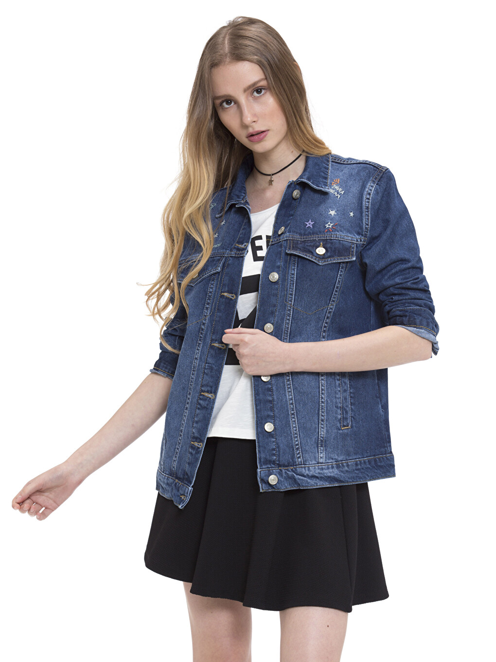 LCW Vision Woman INDIGO Denim Jacket - 7KG388Z8-507 - LC Waikiki