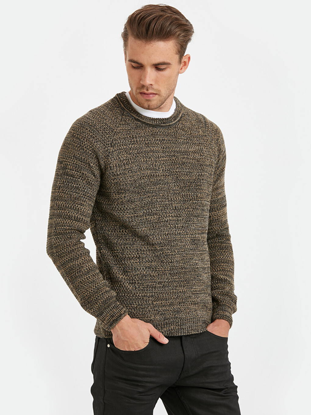 XSIDE Pull-over BEIGE Homme - 8W1497Z8-J00 - LC Waikiki