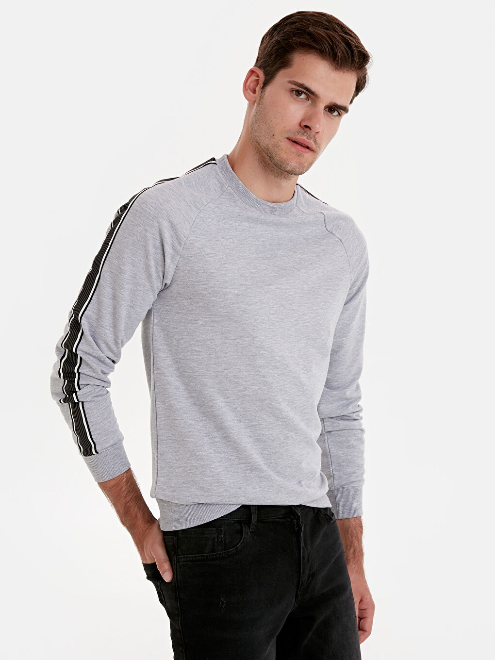 XSIDE Man GREY Sweatshirt - 9W2345Z8-LAL - LC Waikiki