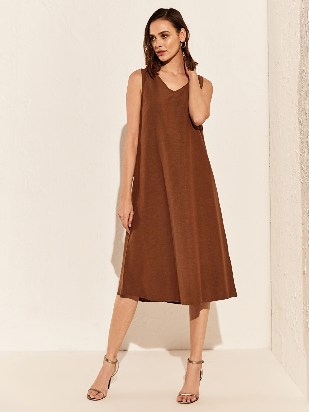 LCWAIKIKI Classic Woman BROWN Dress - 0SL197Z8-H6U - LC Waikiki