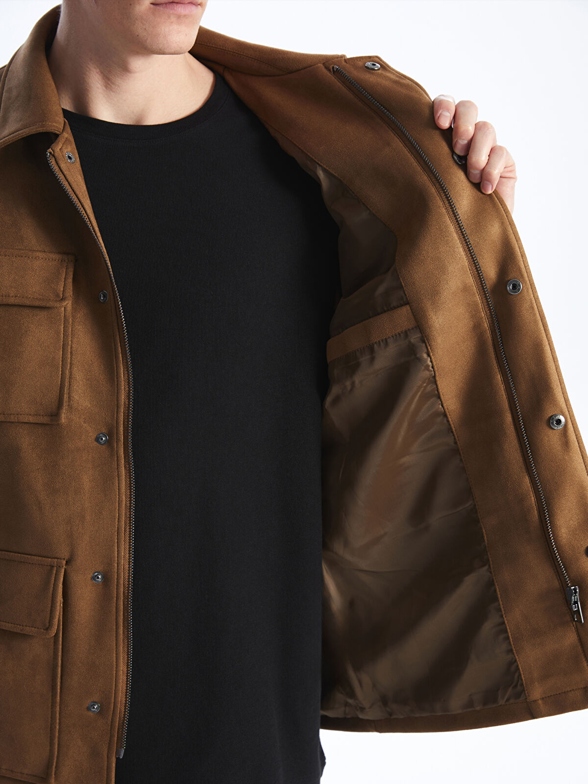 Kahverengi Standart Kalıp Gömlek Yaka Erkek Mont - S4EE62Z8-QT7 | LCW