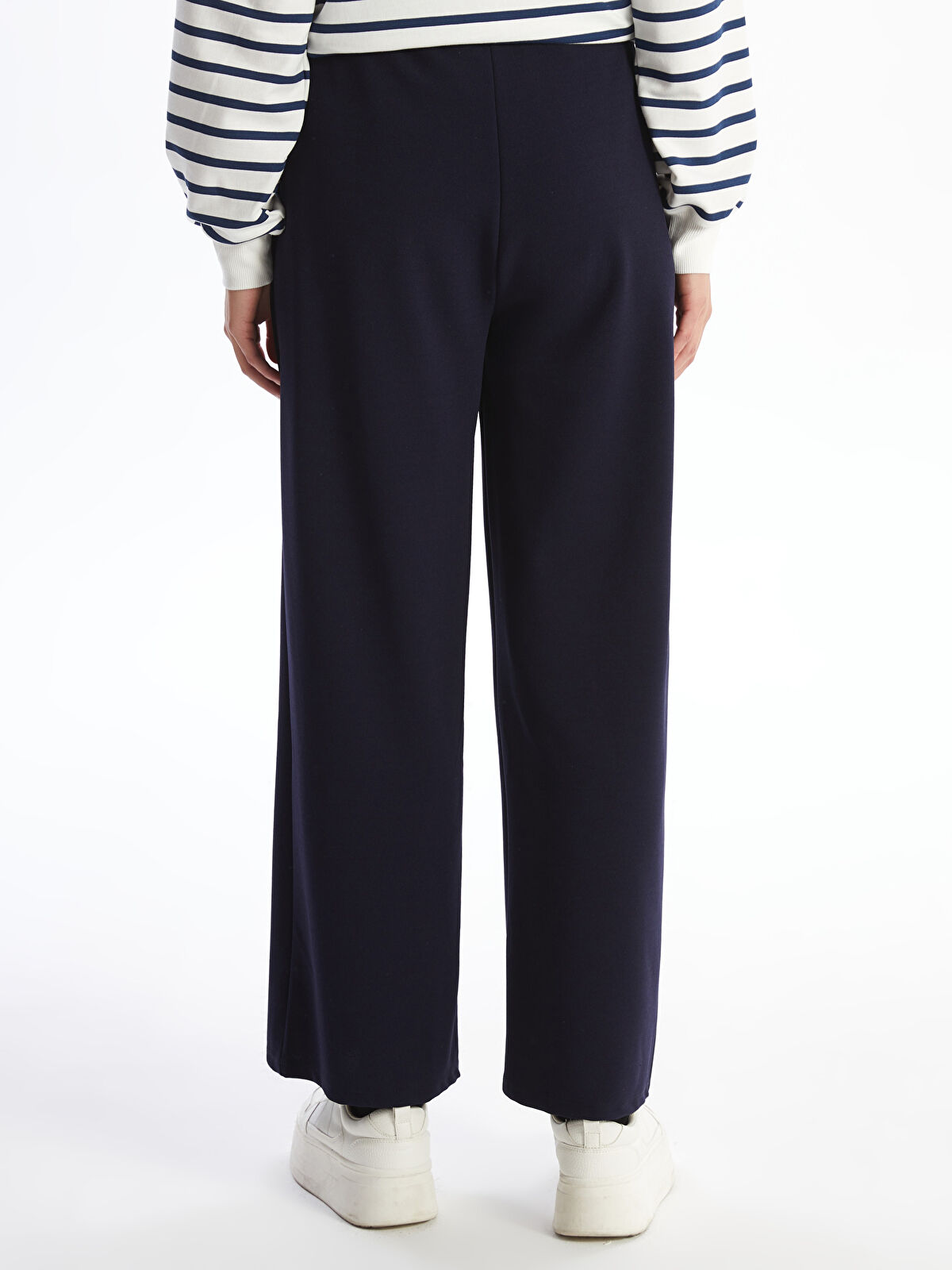 Lacivert Kadın Beli Lastikli Düz Pantolon - W4FD12Z8-Y5H | LCW