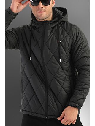 River Club Erkek Siyah Içi Astarlı Su ve Rüzgara Dayanıklı Kapüşonlu ...