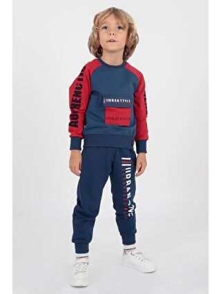 İndigo Kids Erkek Çocuk Urban Baskılı Eşofman Takımı Lastikli Dar Paça ...