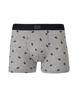 Gri Pamuklu Esnek Kalıp Urban Baskılı Erkek Boxer - S000140999-20600 | LCW