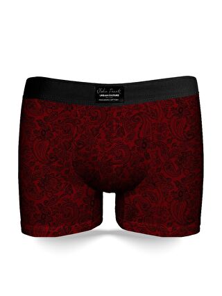Bordo Pamuklu Esnek Kalıp Urban Baskılı Erkek Boxer - S000141003-19951 ...