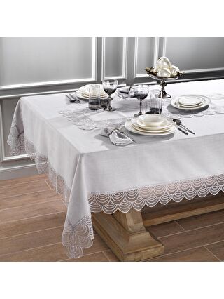 SCHAFER Liza Masa Örtüsü Seti 10 Parça-Gri - S000121775-20600 | LCW