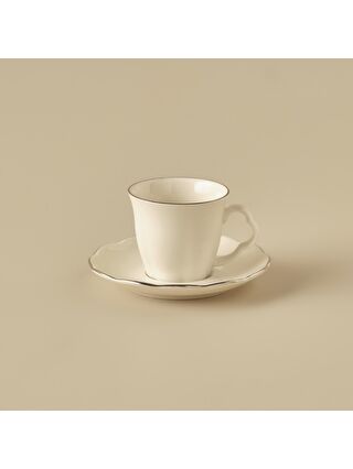 Bella Maison Beyaz Clover Porselen 6'lı Kahve Fincanı Takımı Silver ...