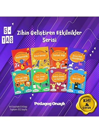5+ Yaş Zihin Geliştiren Etkinlikler Serisi 8 Li Kitap SET KTP ...