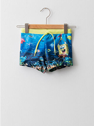 LCW Kids Elastic Waist SpongeBob Printed Quick Drying Boy's Boxer ...