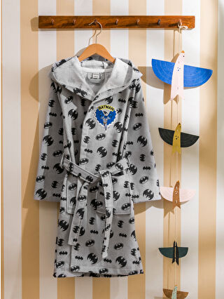 LCW HOME Batman Printed Boys' Bathrobe -W2GH67Z4-GDU - LC Waikiki