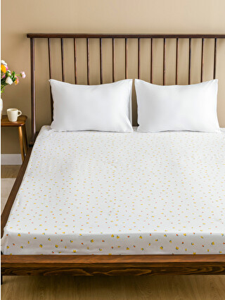 Patterned Double Cotton Fitted Sheet -S5LO19Z8-F9C - LC Waikiki