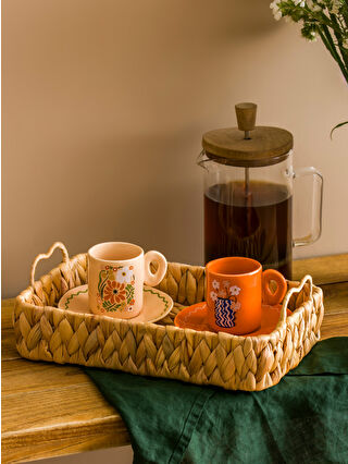 LCW HOME Pletena Dekorativna Tacna 29 cm -W4CC58Z8-YGP - LC Waikiki