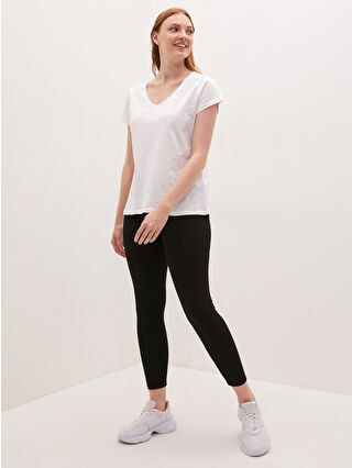 LCW Vision Siyah Kadın Beli Lastikli Düz Tayt - S1BY71Z8-CVL | LCW