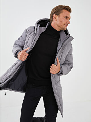 LCW Vision Slim Fit Hooded Long Men's Down Jacket -W10158Z8-RJW - LC ...