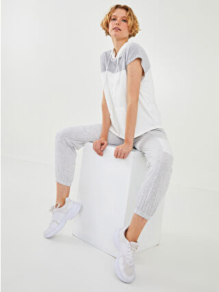 Uçuk Gri Melanj Kadın Beli Lastikli Düz Spor Eşofman Altı - W1FQ37Z8 ...