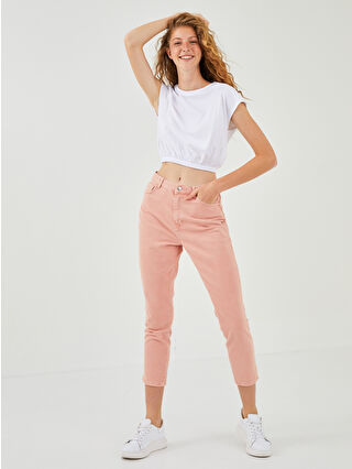 XSIDE Pembe Standart Fit Cep Detaylı Kadın Jean Pantolon - W1FR34Z8-QRN ...