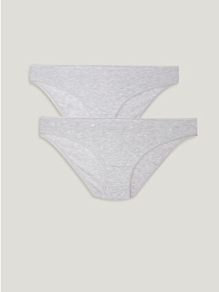 Gri Yıldız Desenli Bikini Külot 2'li Paket - W1JN68Z8-998 | LCW